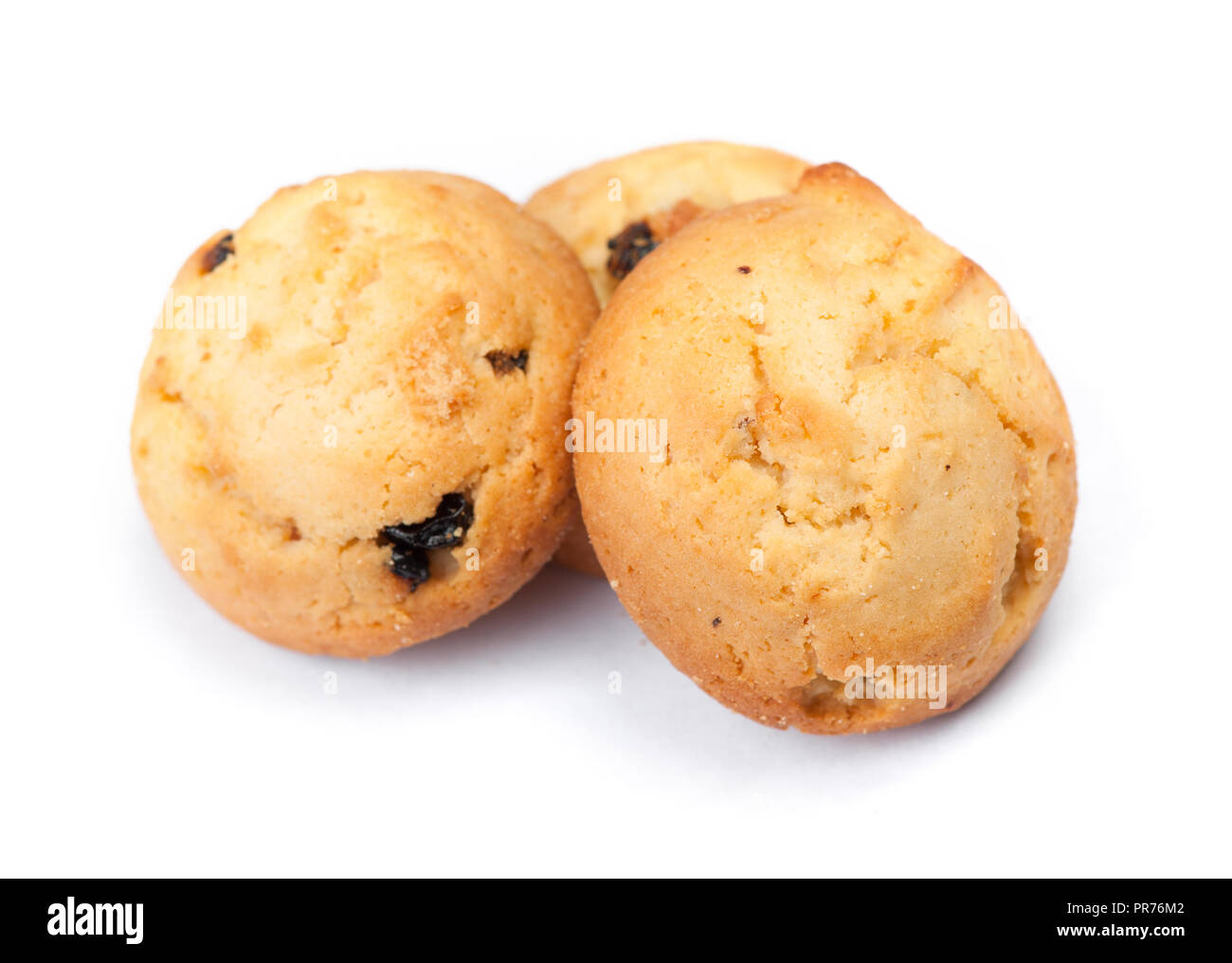 Group of cookies with raisins isolated on white background Stock Photo ...