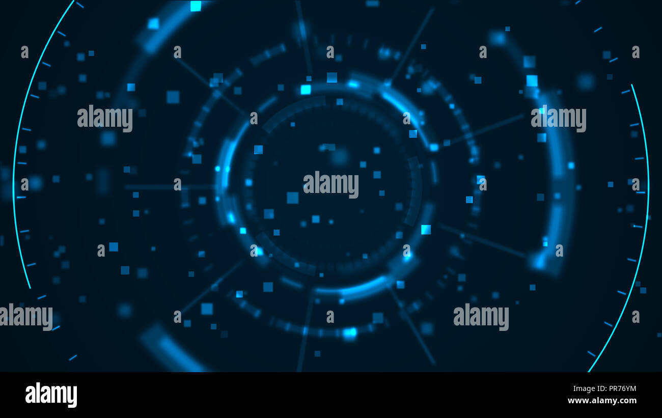 Futuristic Sci-Fi HUD Circle Element platform abstract background ...