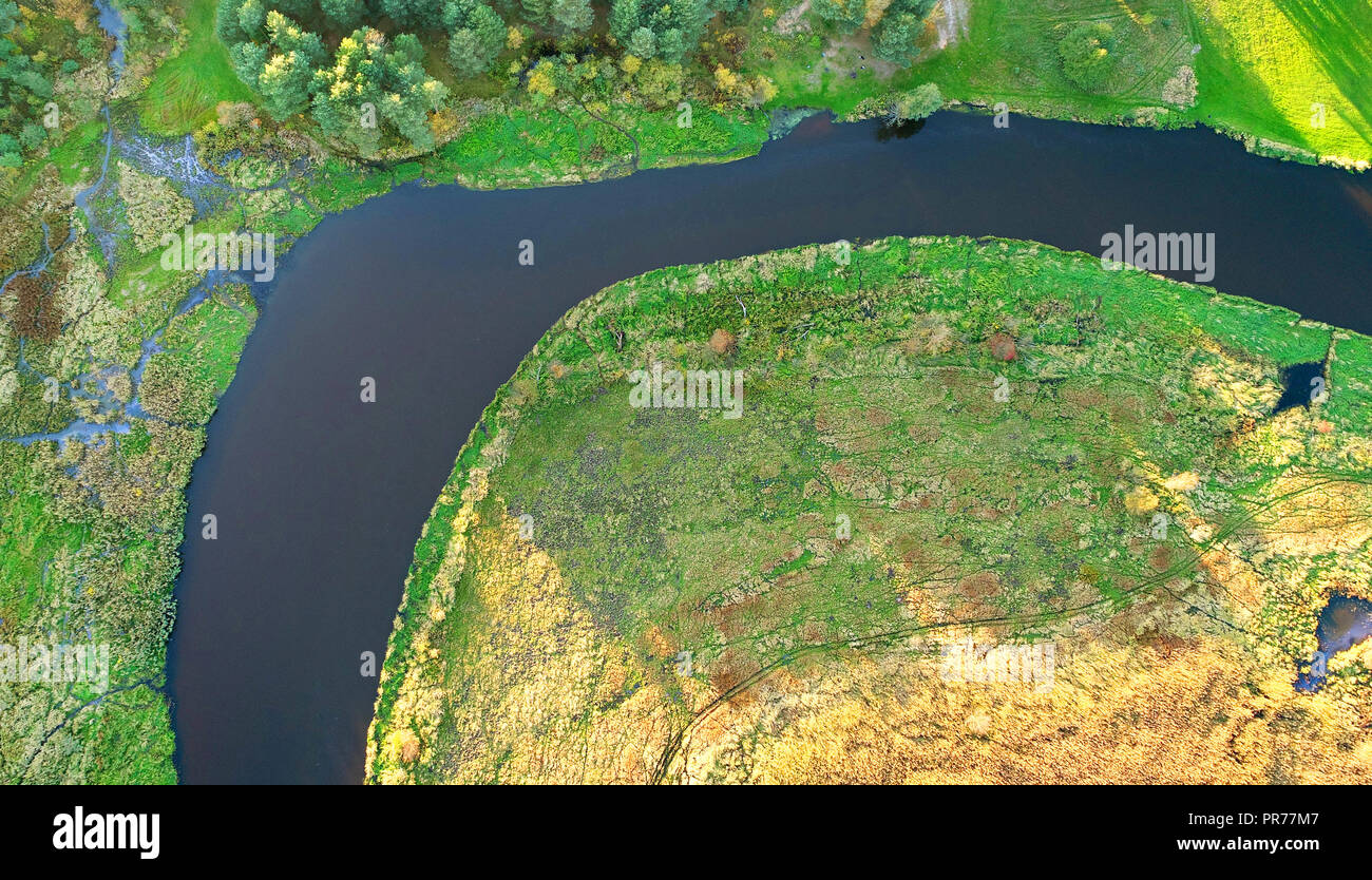 Aerial wiev of natural river Stock Photo - Alamy