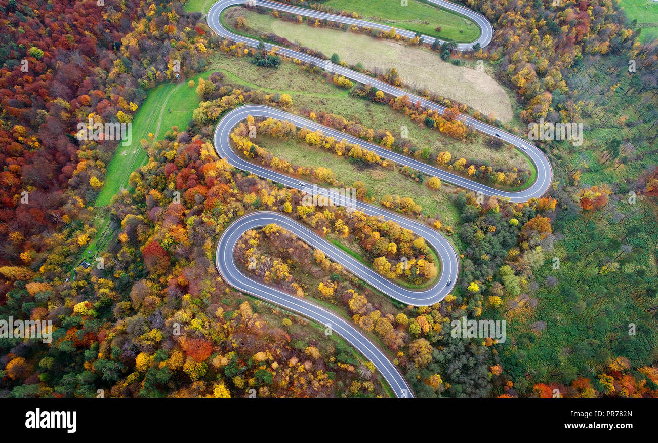 Aerial shot cars driving in hi-res stock photography and images - Alamy