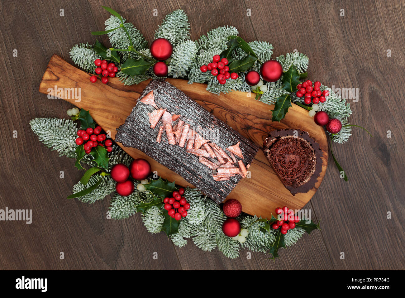 Wood Yule Log