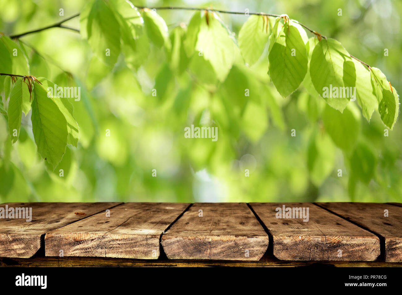 Wooden table background Stock Photo - Alamy