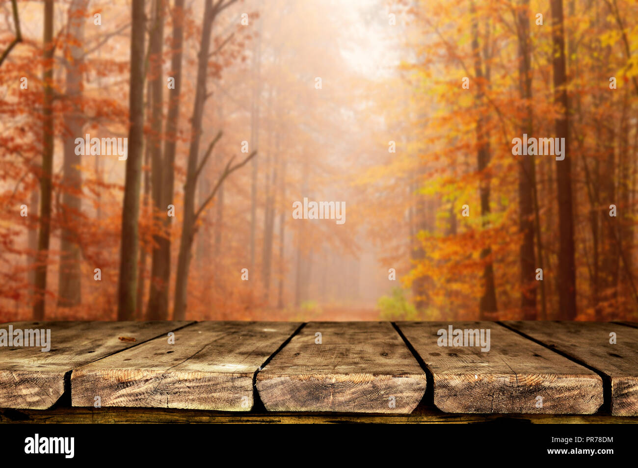 Wooden table background Stock Photo - Alamy
