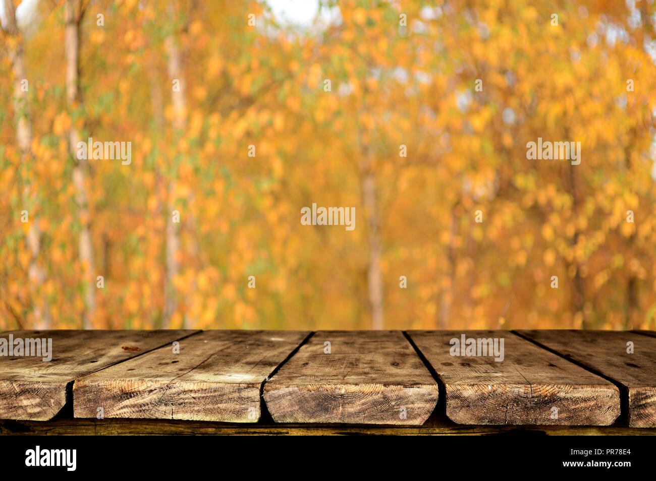 Wooden table background Stock Photo - Alamy