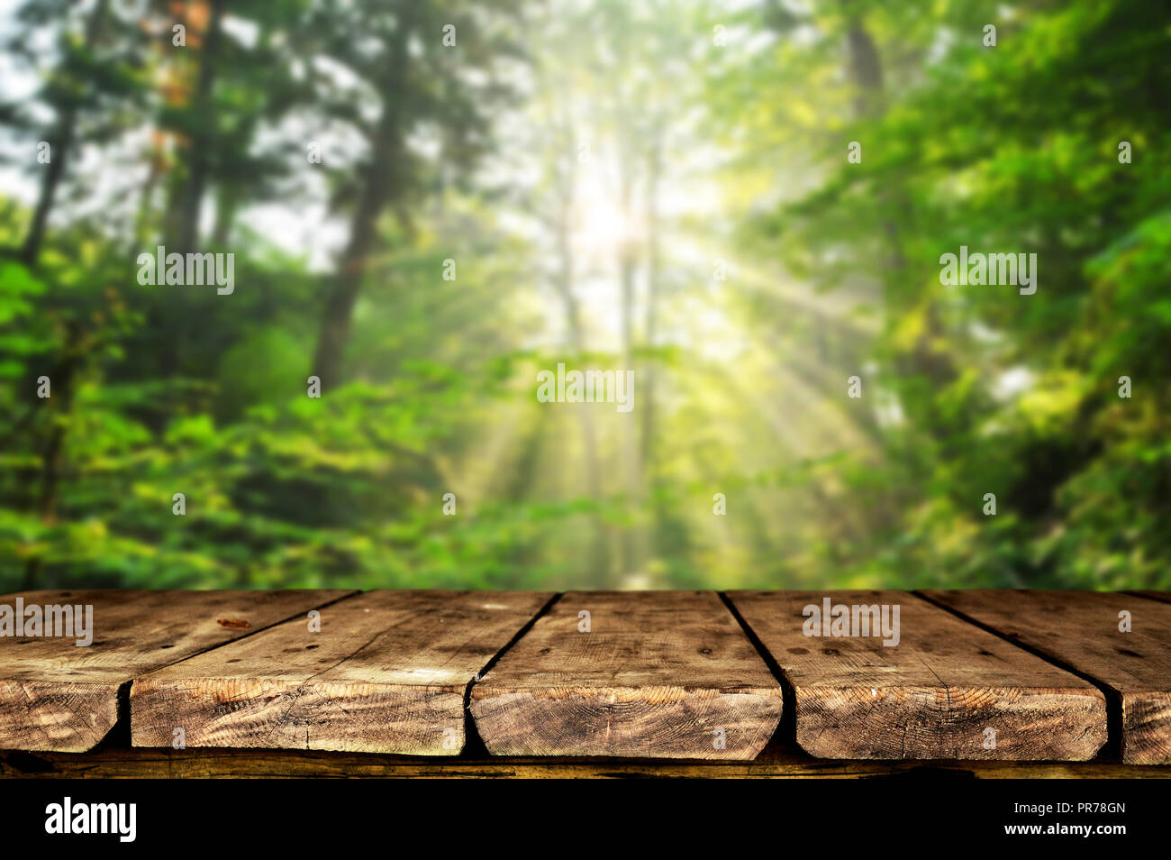 Wooden table background Stock Photo - Alamy