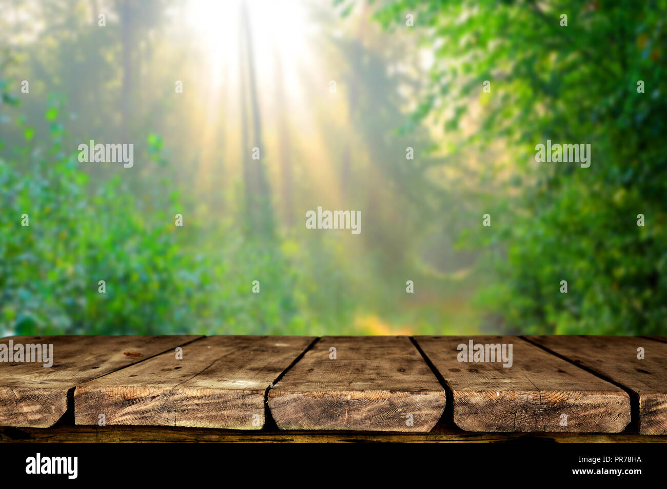 Wooden table background Stock Photo - Alamy
