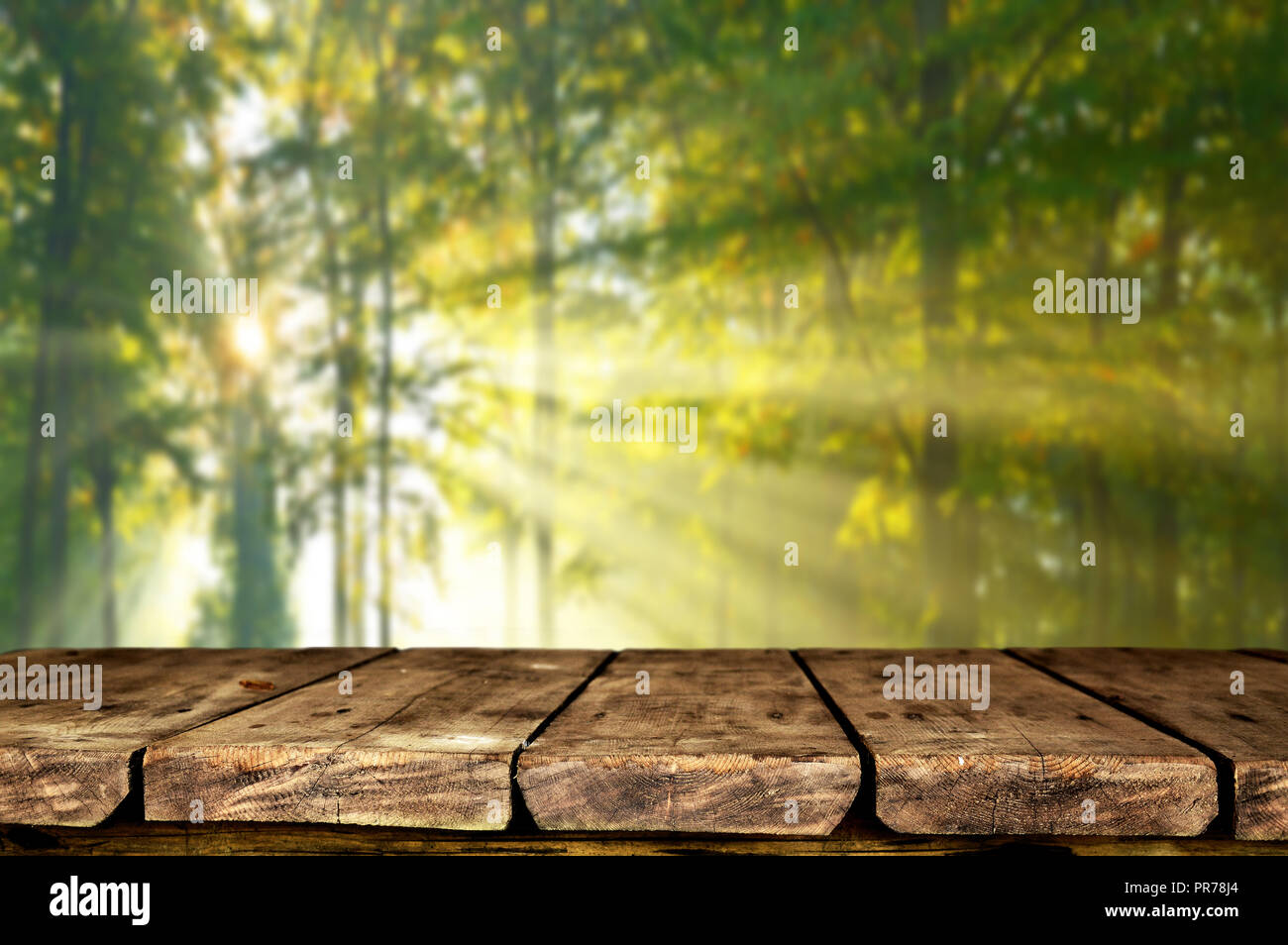 Wooden table background Stock Photo - Alamy
