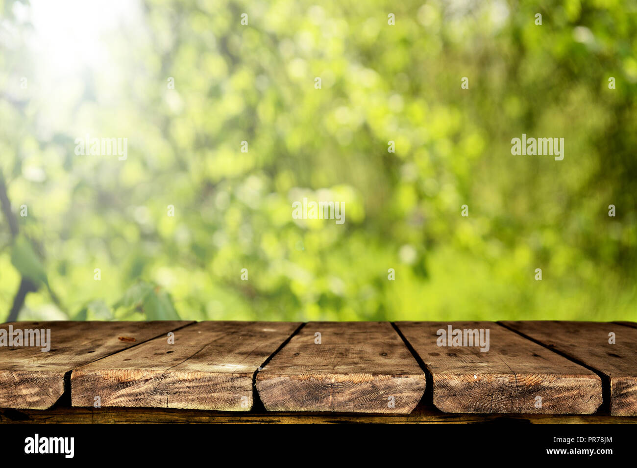 Wooden table background Stock Photo - Alamy