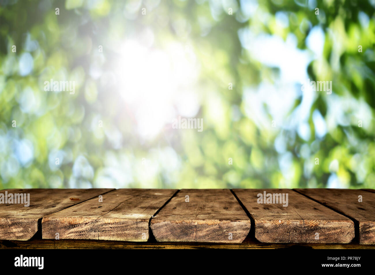 Wooden table background Stock Photo - Alamy