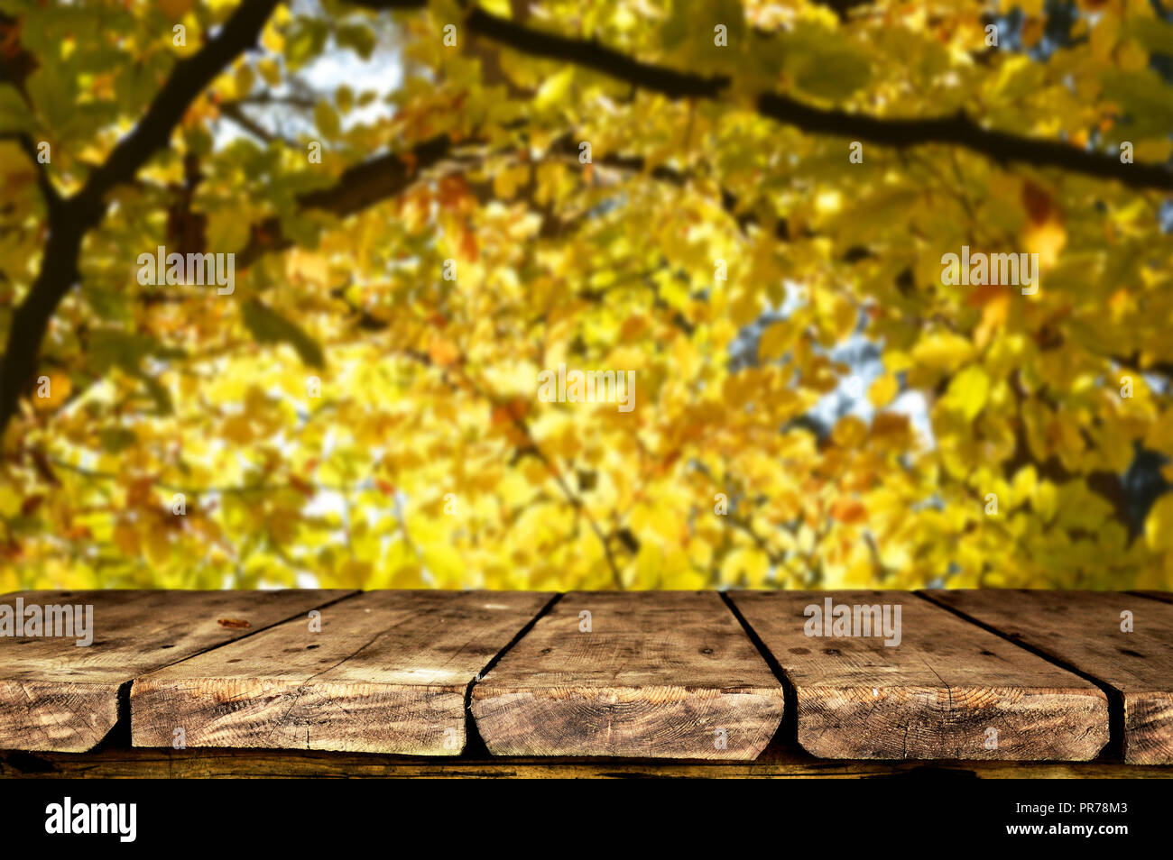 Wooden table background Stock Photo - Alamy