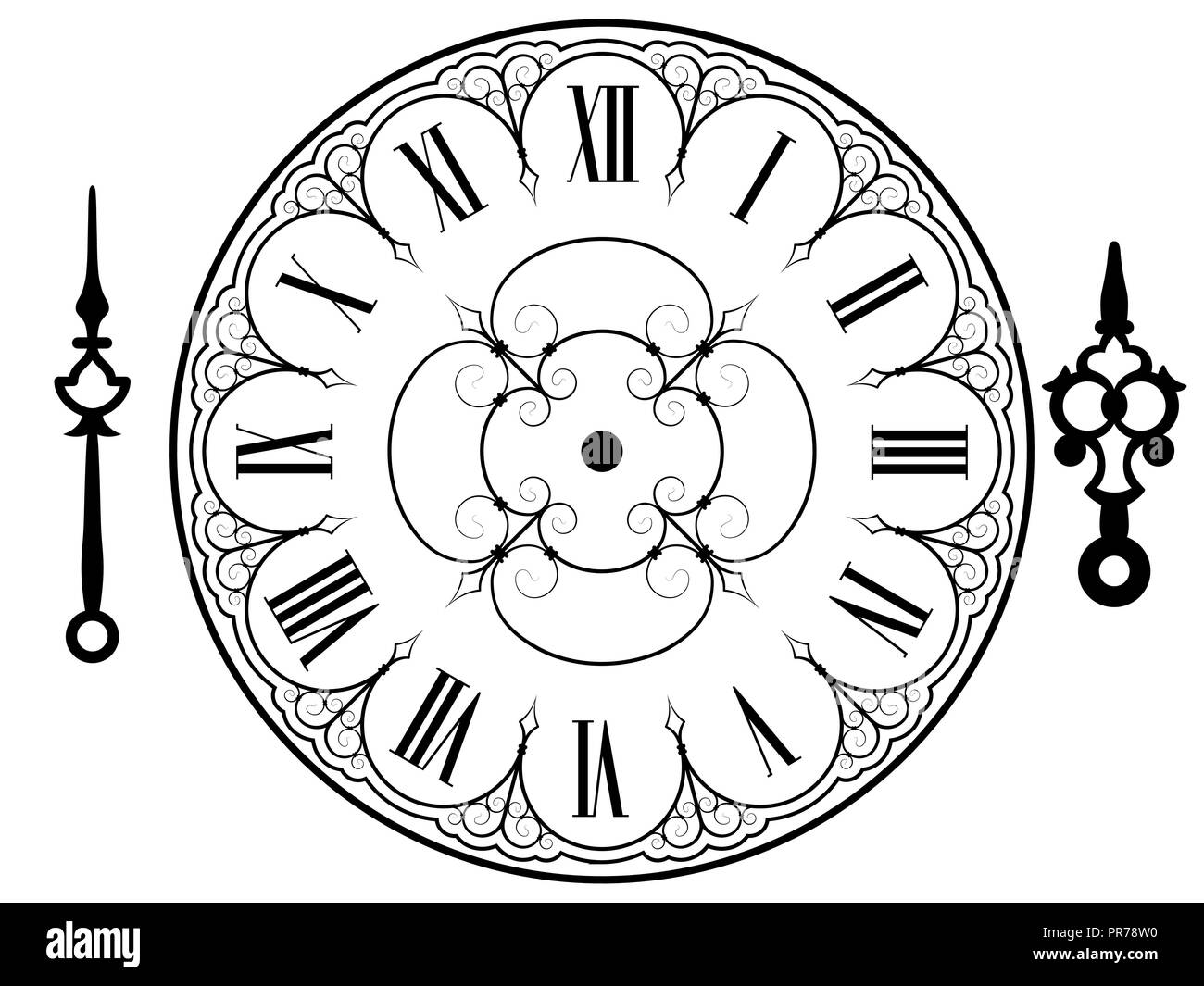Vector vintage clock Stock Vector Image & Art - Alamy