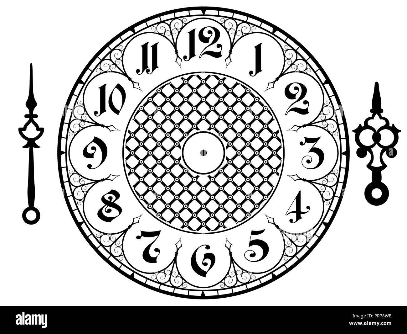 Elegant wall clock Stock Vector Images - Alamy
