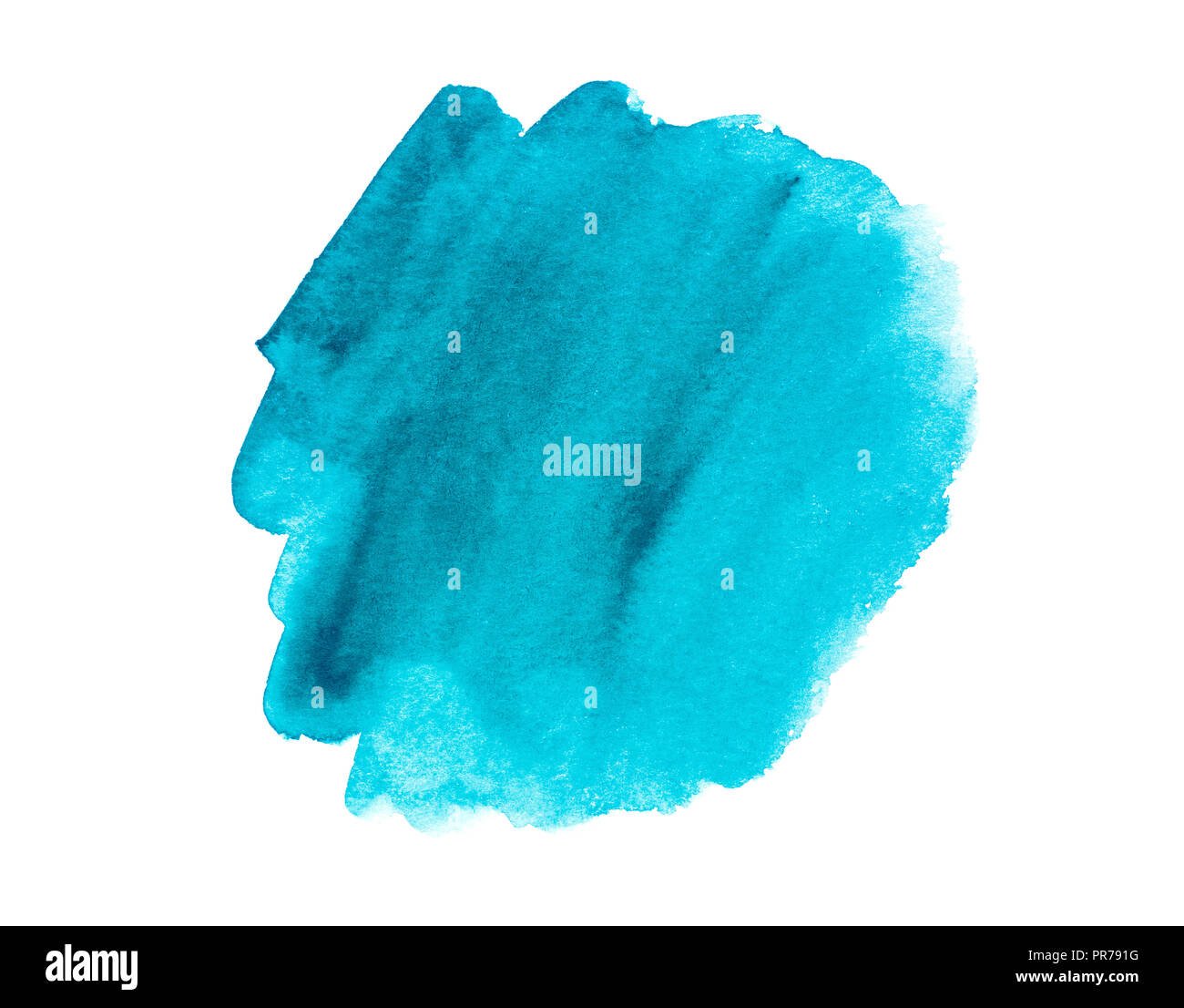 Abstract watercolor blue stain isolated on white background Stock Photo ...