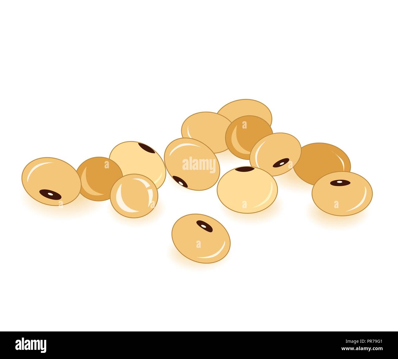 Soybean vector flat illustration. Organic legumes beans Stock Vector ...