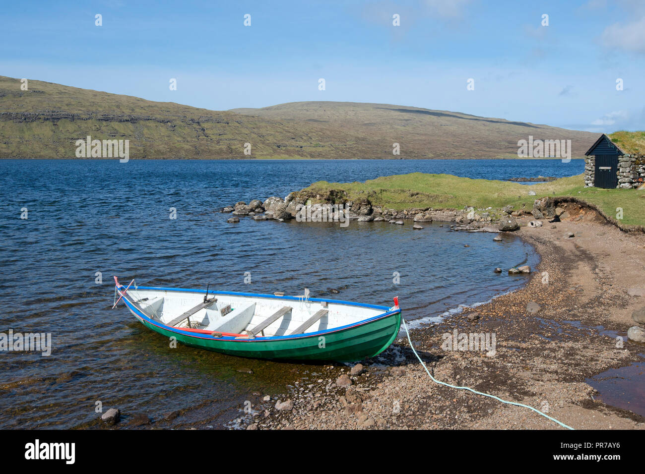 Foreshortening, Vagar Island, Faroe Islands, Denmark Stock Photo - Alamy
