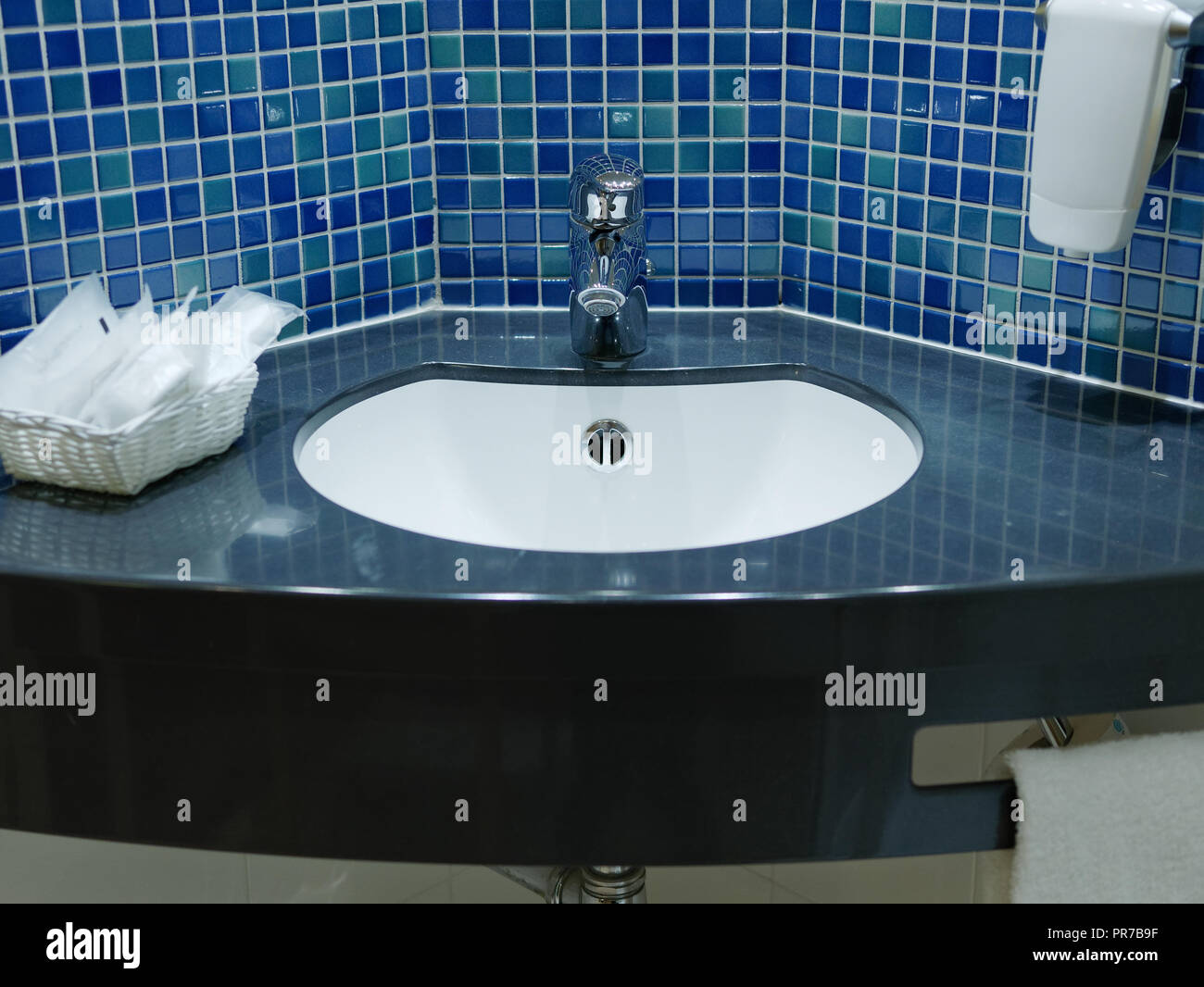 Faucet or tap sink bathroom front Stock Photo - Alamy