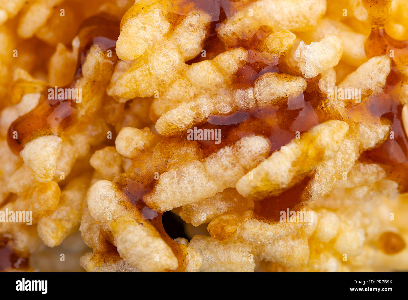 Thai dessert - rice cracker or rice biscuit topping with cane sugar ...