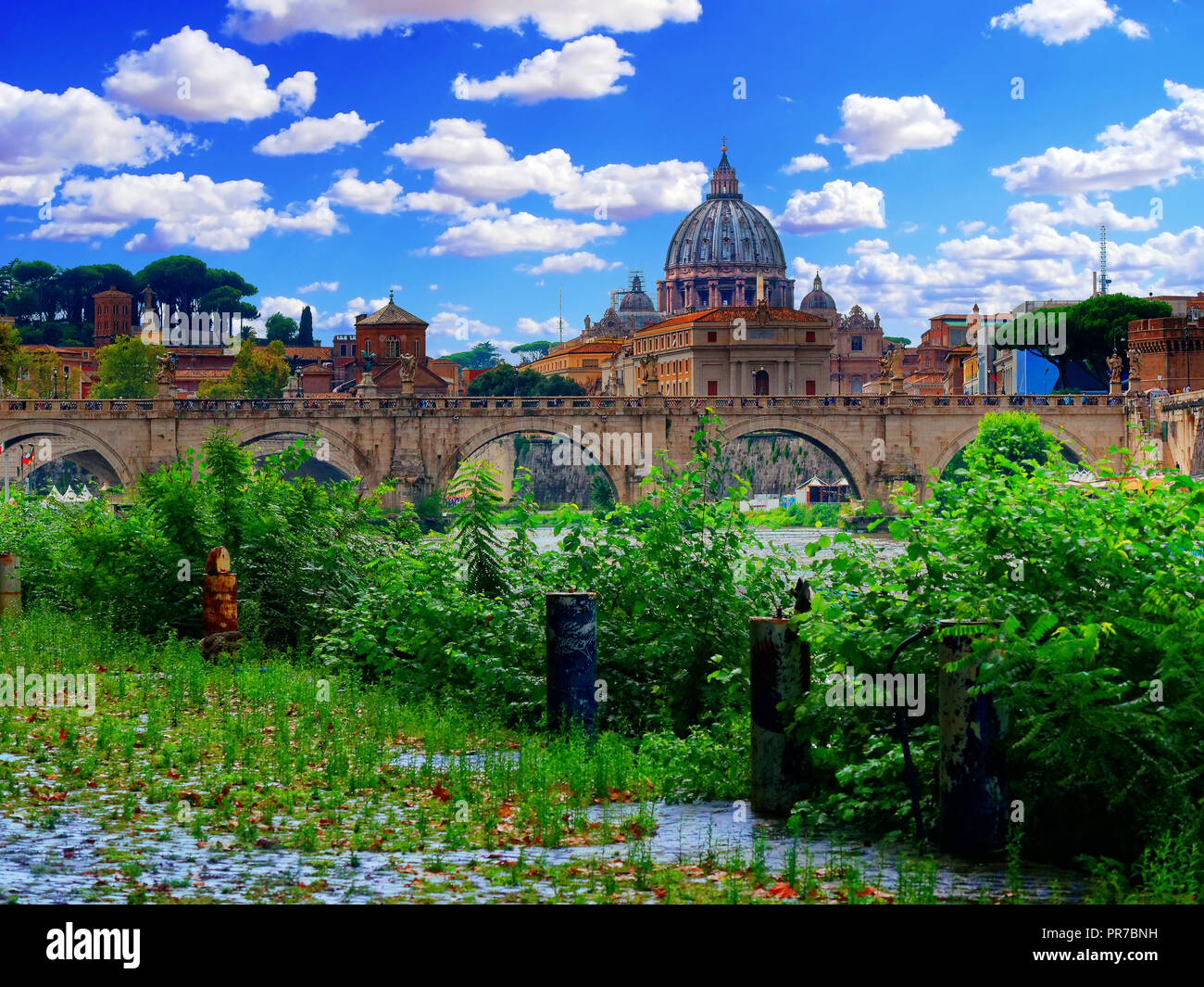 saint peter dome daytime landscape rome Italy Stock Photo - Alamy