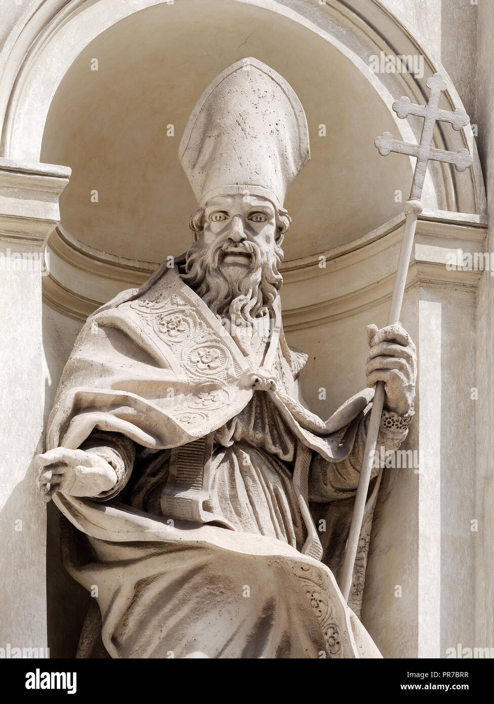 Marble Statue Pope in Rome Italy Stock Photo - Alamy