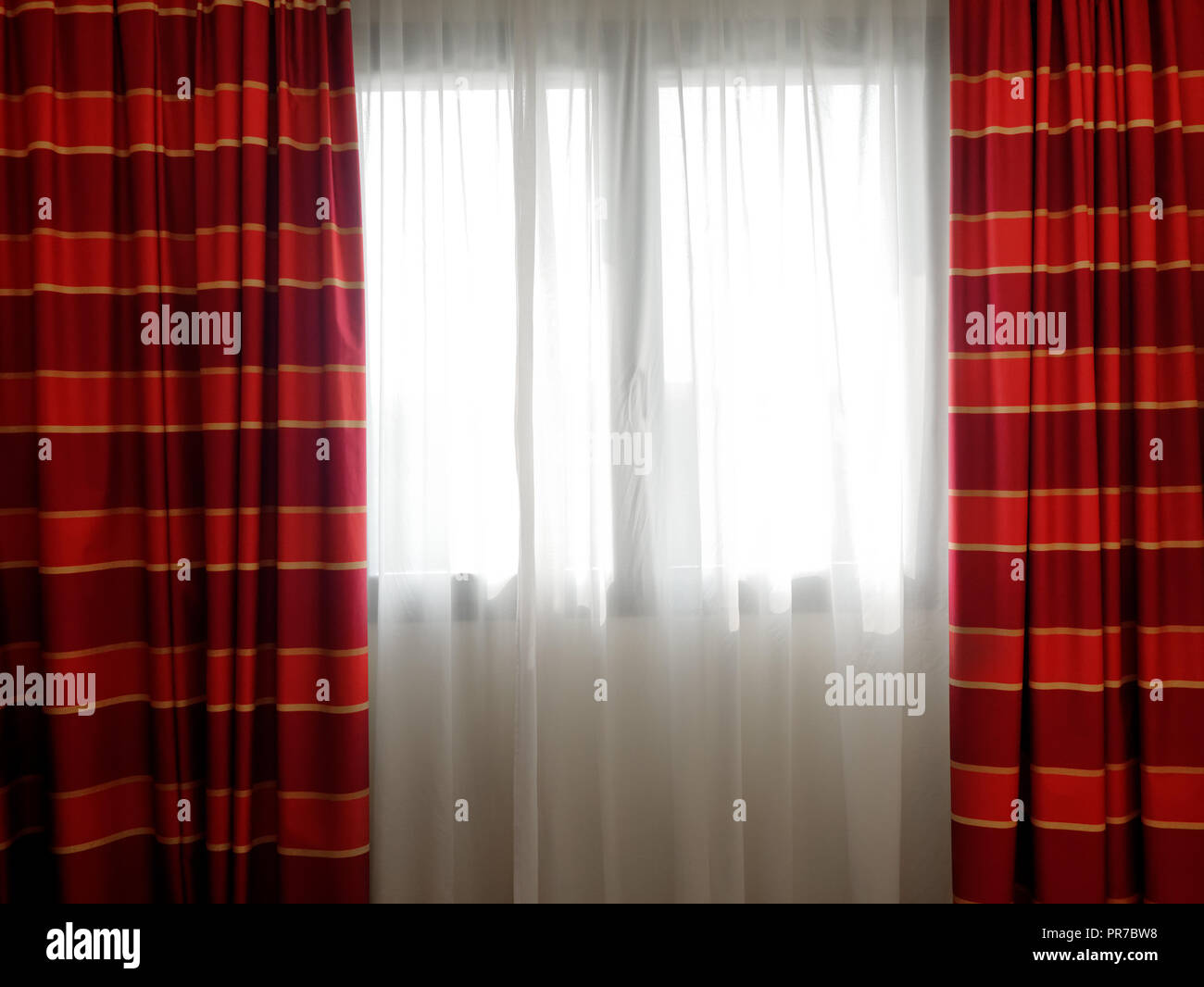 Curtaiun window backlit interior shot Stock Photo - Alamy