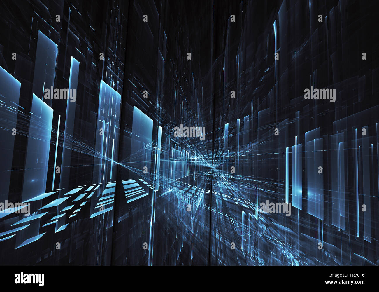 Computer generated abstract tehnology image. Three-dimensional 3D ...