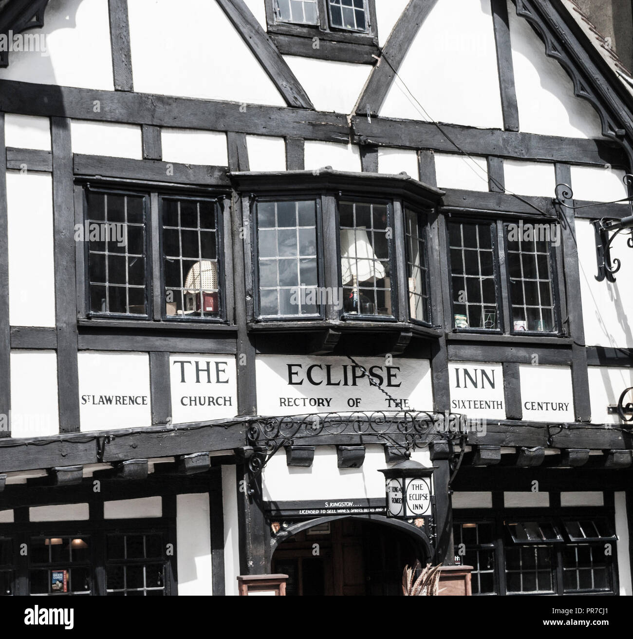 The Eclipse Inn, Winchester, UK. The timber framed building dates back ...