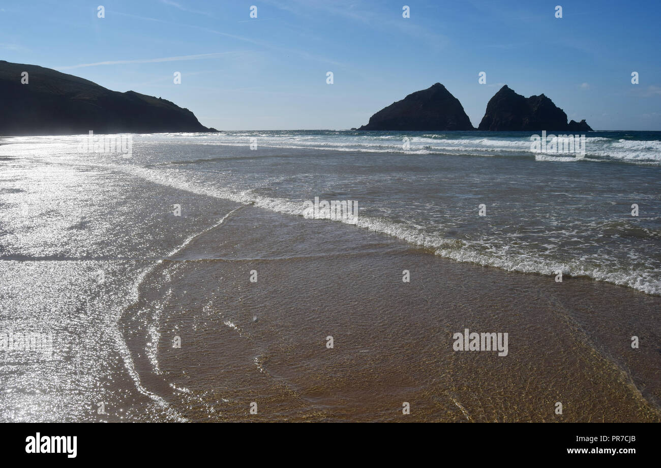 Holywell Beach, Holywell, Cornwall, 140918 Stock Photo - Alamy