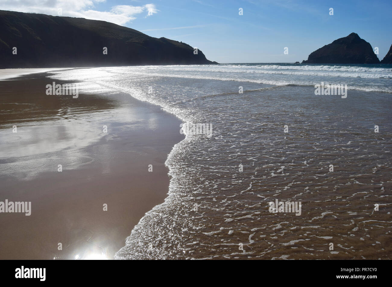 Holywell Beach, Holywell, Cornwall, 140918 Stock Photo - Alamy