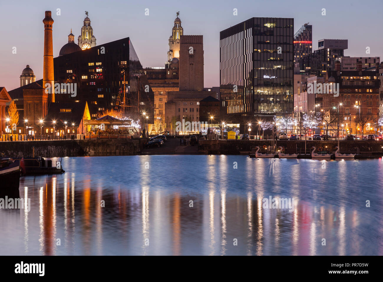 Canning Dock in Liverpool. Liverpool, North West England, UK Stock ...