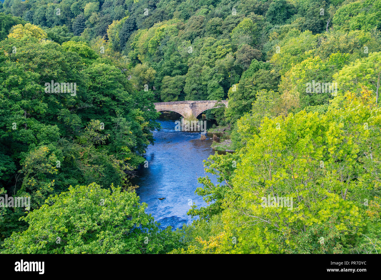 Small bridge crossing the river Dee in North Wales Stock Photo - Alamy