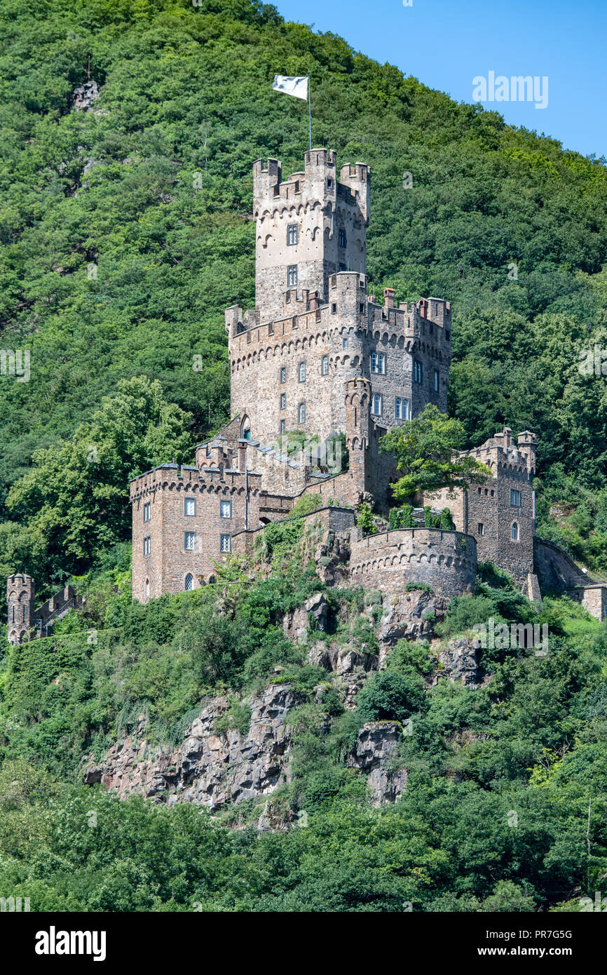 Sooneck Castle (Burg Sooneck) on the Rhine River, Germany Stock Photo ...