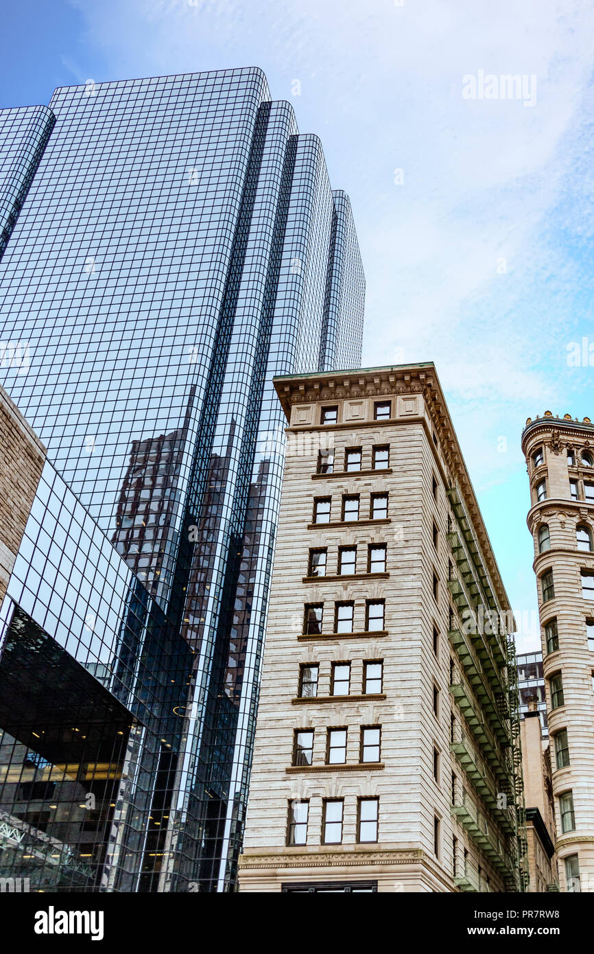 Old and New Office Towers in Boston Stock Photo - Alamy