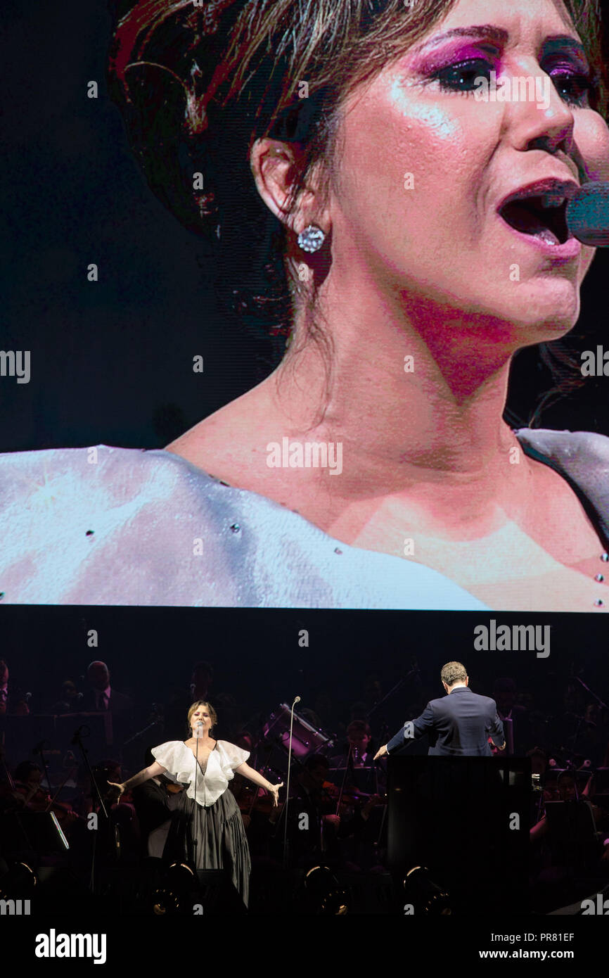 Sao Paulo, Sao Paulo, Brazil. 29th Sep, 2018. Brazilian singer MARIA ...