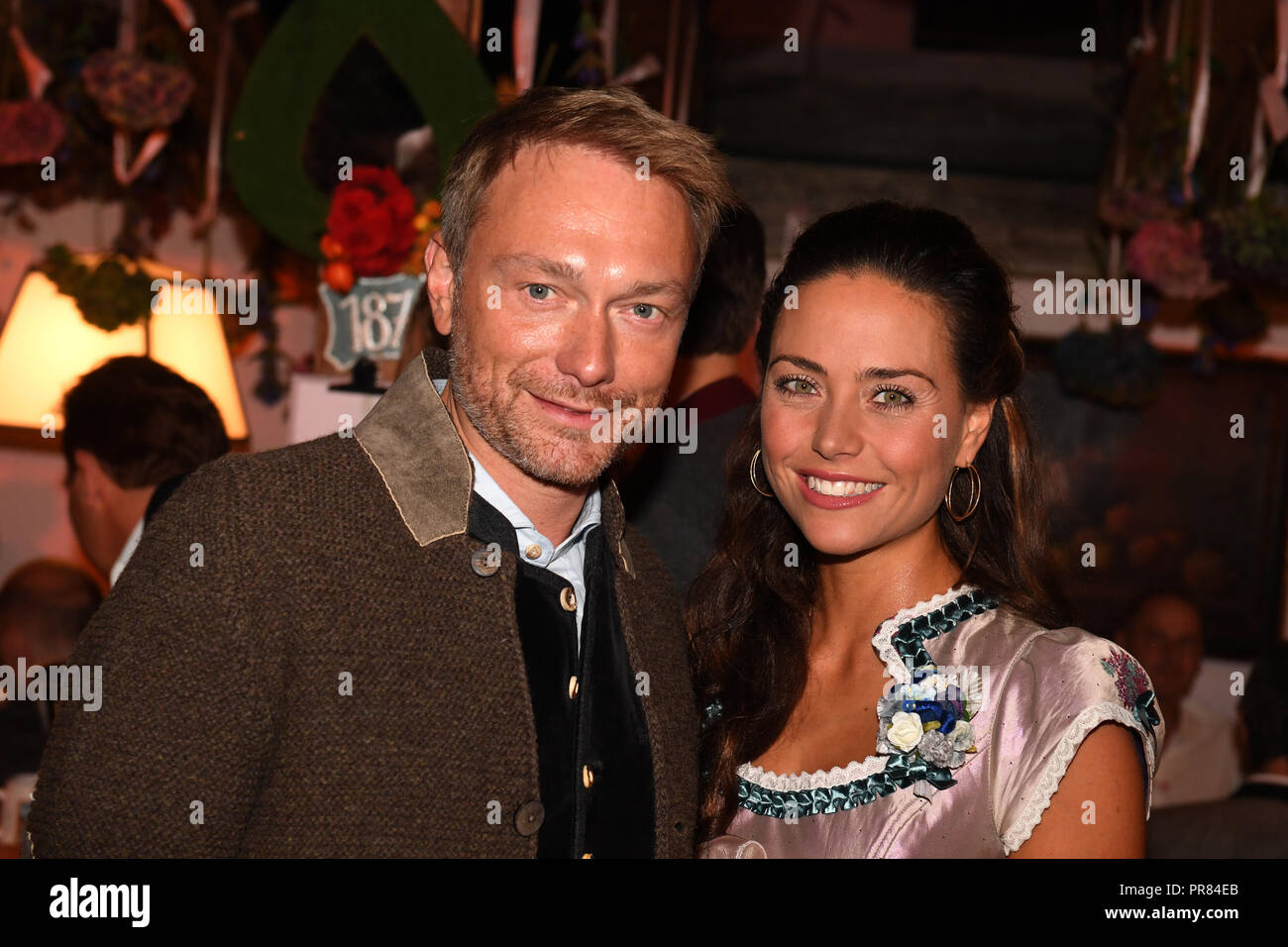 Munich, Bavaria. 29th Sep, 2018. FDP politician Christian Lindner (l ...