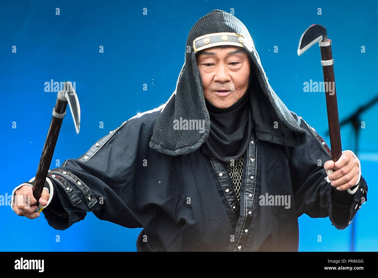 London, UK. 30 September 2018 A member of The Ashura, a special ...