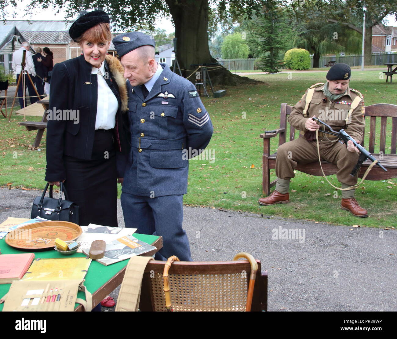 Bletchley Park, UK. 30 September 2018. Vintage vehicles and outfits ...