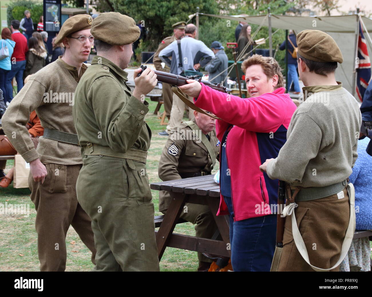 Bletchley Park, UK. 30 September 2018. Vintage vehicles and outfits ...