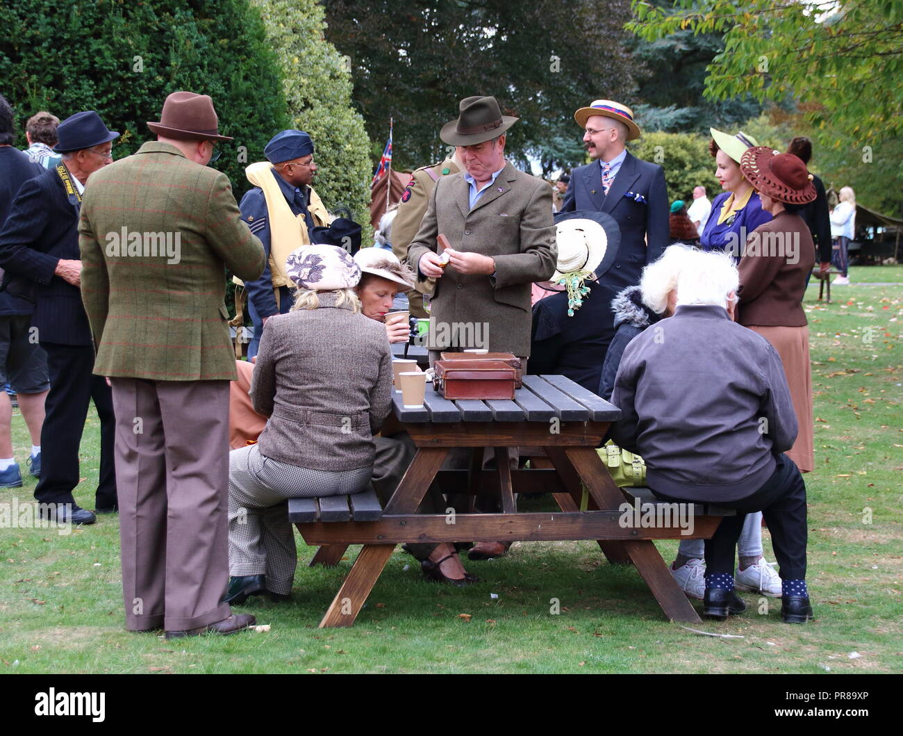 Bletchley Park, UK. 30 September 2018. Vintage vehicles and outfits ...