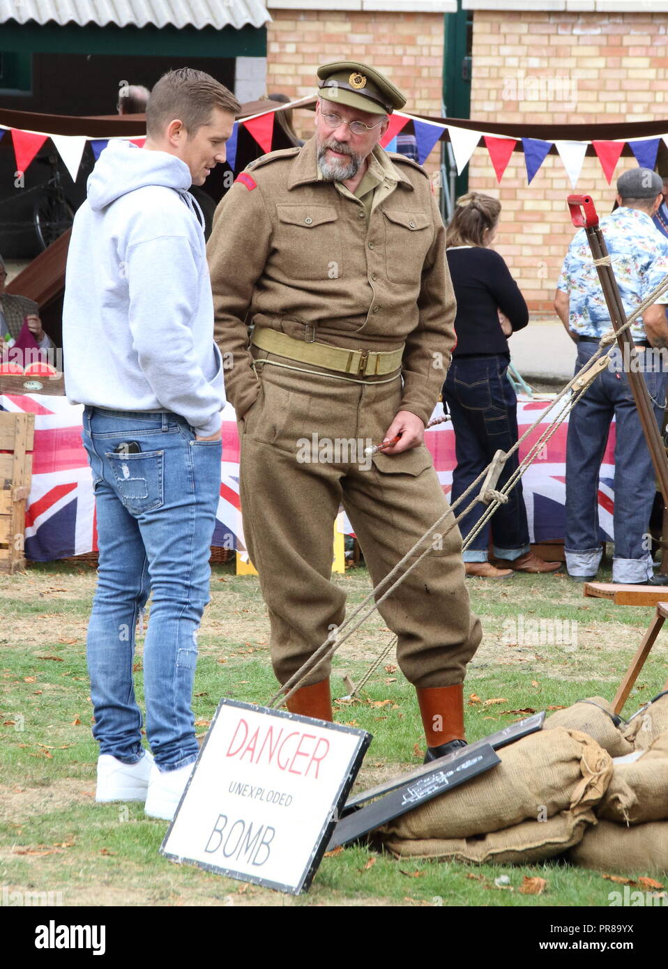 Bletchley Park, UK. 30 September 2018. Vintage vehicles and outfits ...