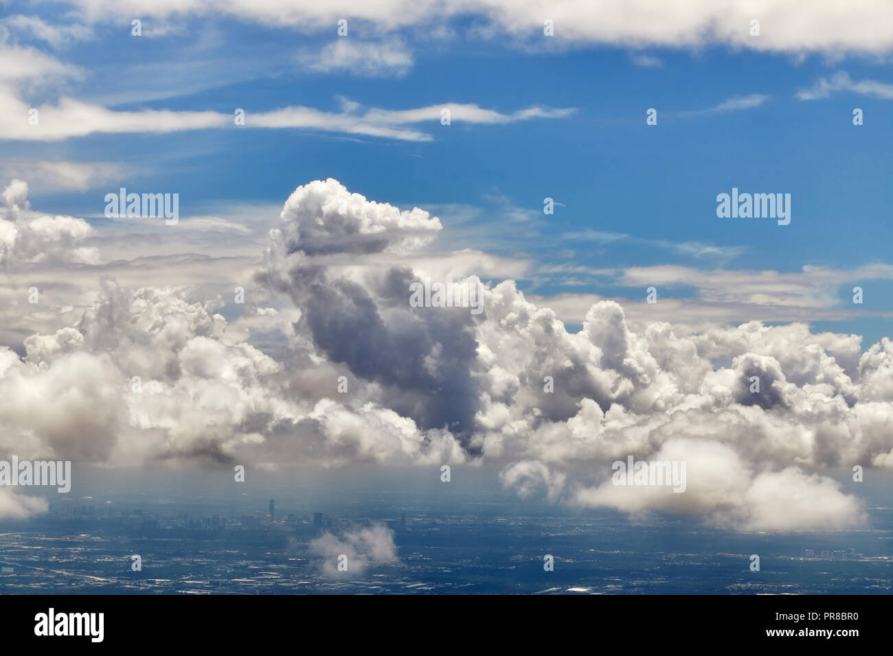 Aerial view of clouds in the sky Stock Photo - Alamy