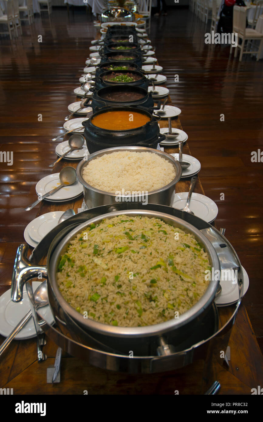 Traditional feijoada, a Brazilian national dish made with black beans ...