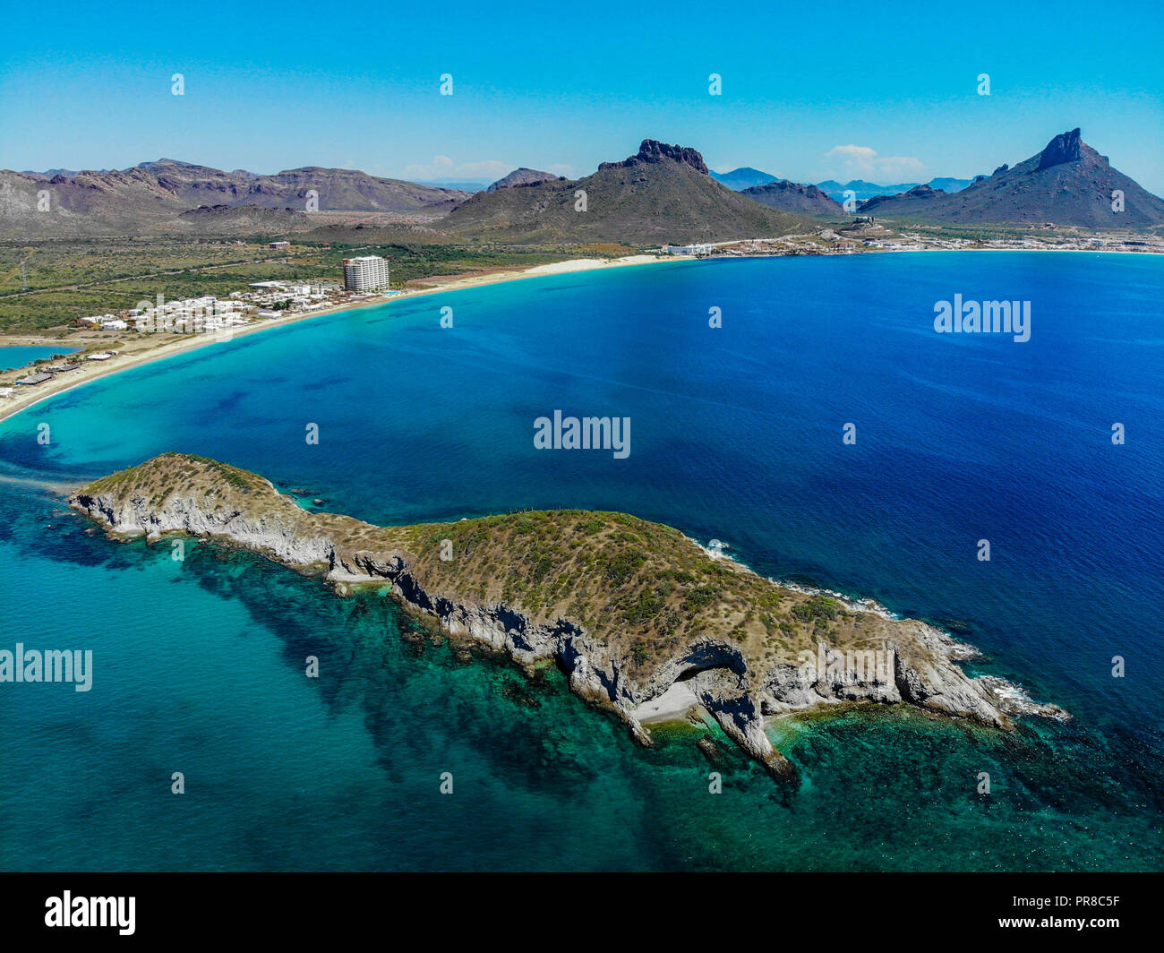 Beach. Bay of San Carlos, Sonora, Mexico. Gulf of California. Sea of ...