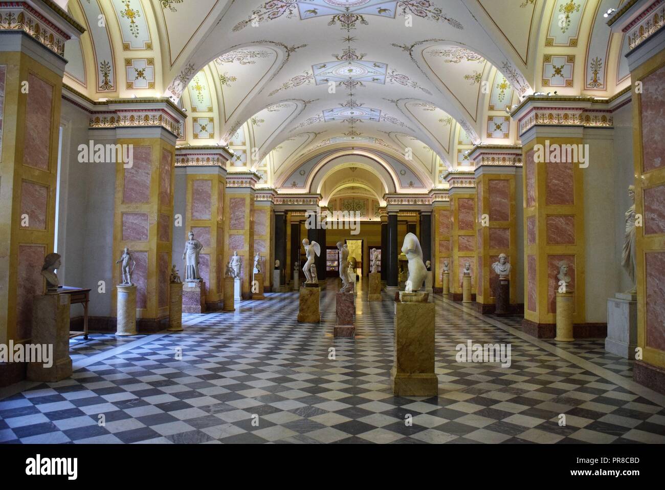 Interior view of a hall of Hermitage museum, the second largest museum ...