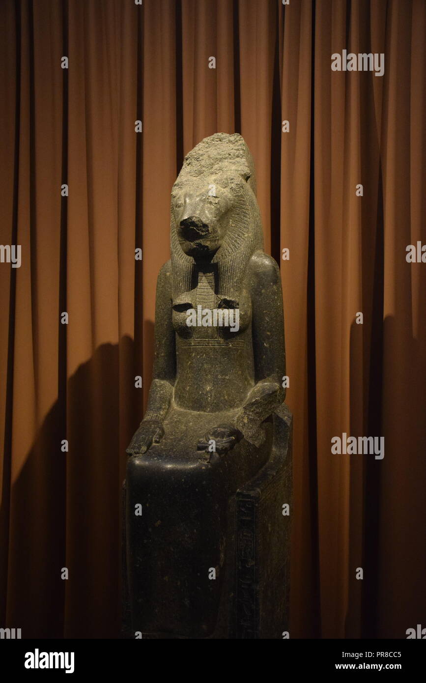 Statue Of Goddess Mut Sekhmet Inside The Egyptian Hall Of Hermitage Museum The Second Largest