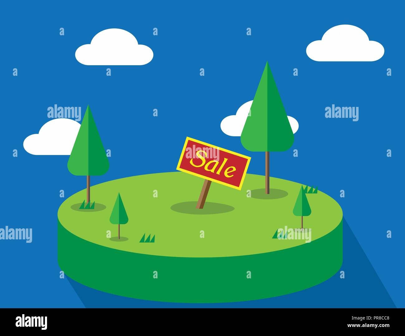 Land for sale sign lawn Stock Vector Images - Alamy