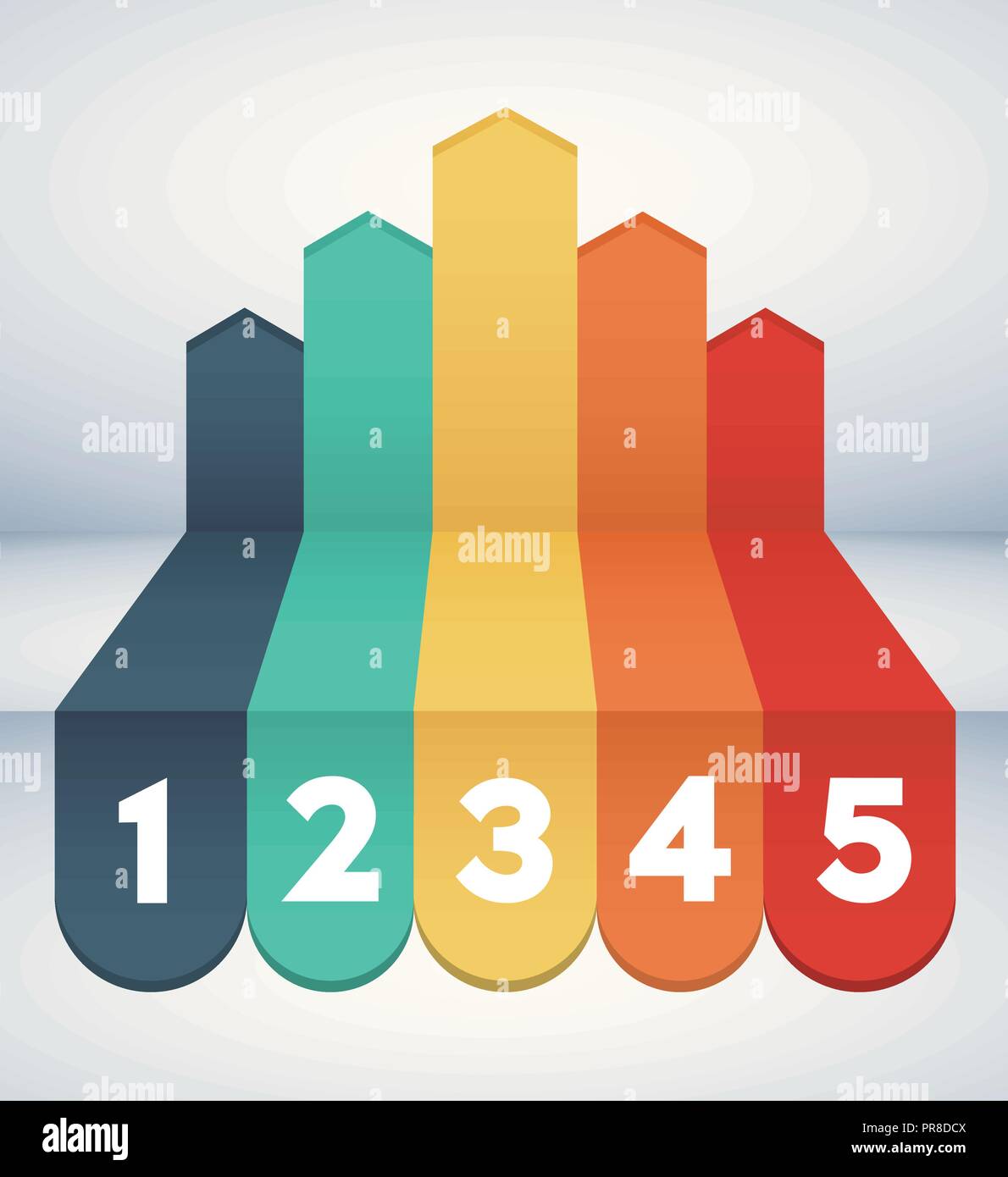 INFOGRAPHICS element abstract design the number top five list template ...