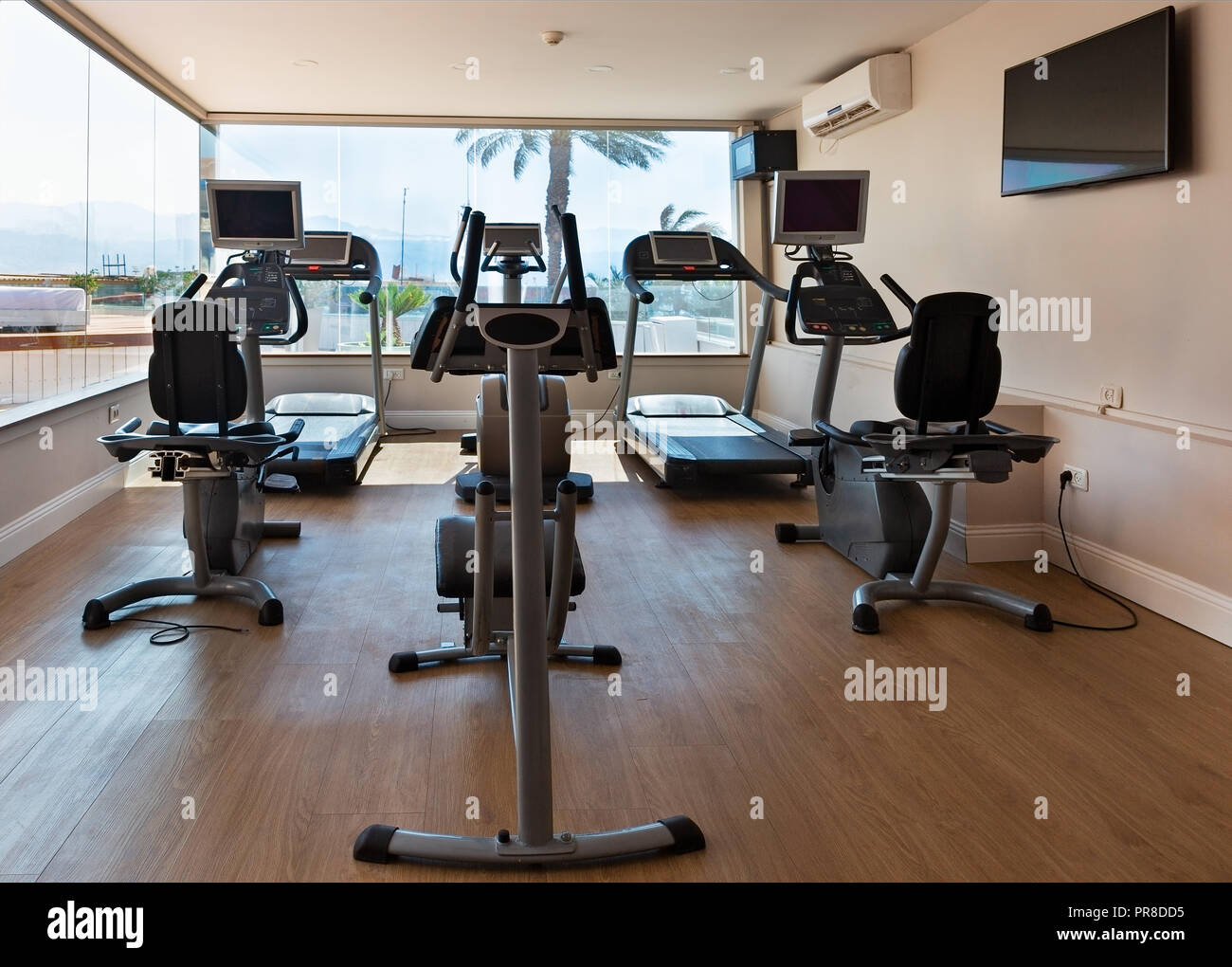 gym with sea views Stock Photo - Alamy