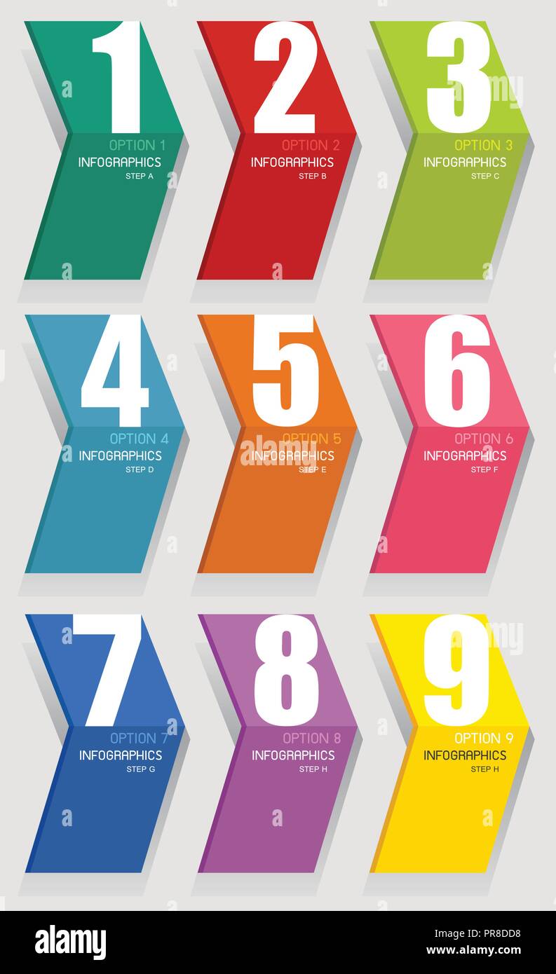 INFOGRAPHICS Abstract design number illustration Stock Vector Image ...
