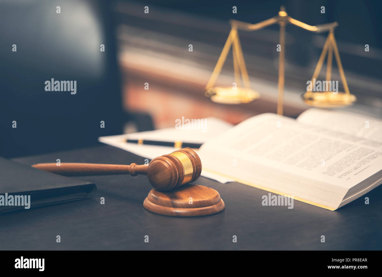 Judge Hammer Golden Scale High Resolution Stock Photography and Images ...