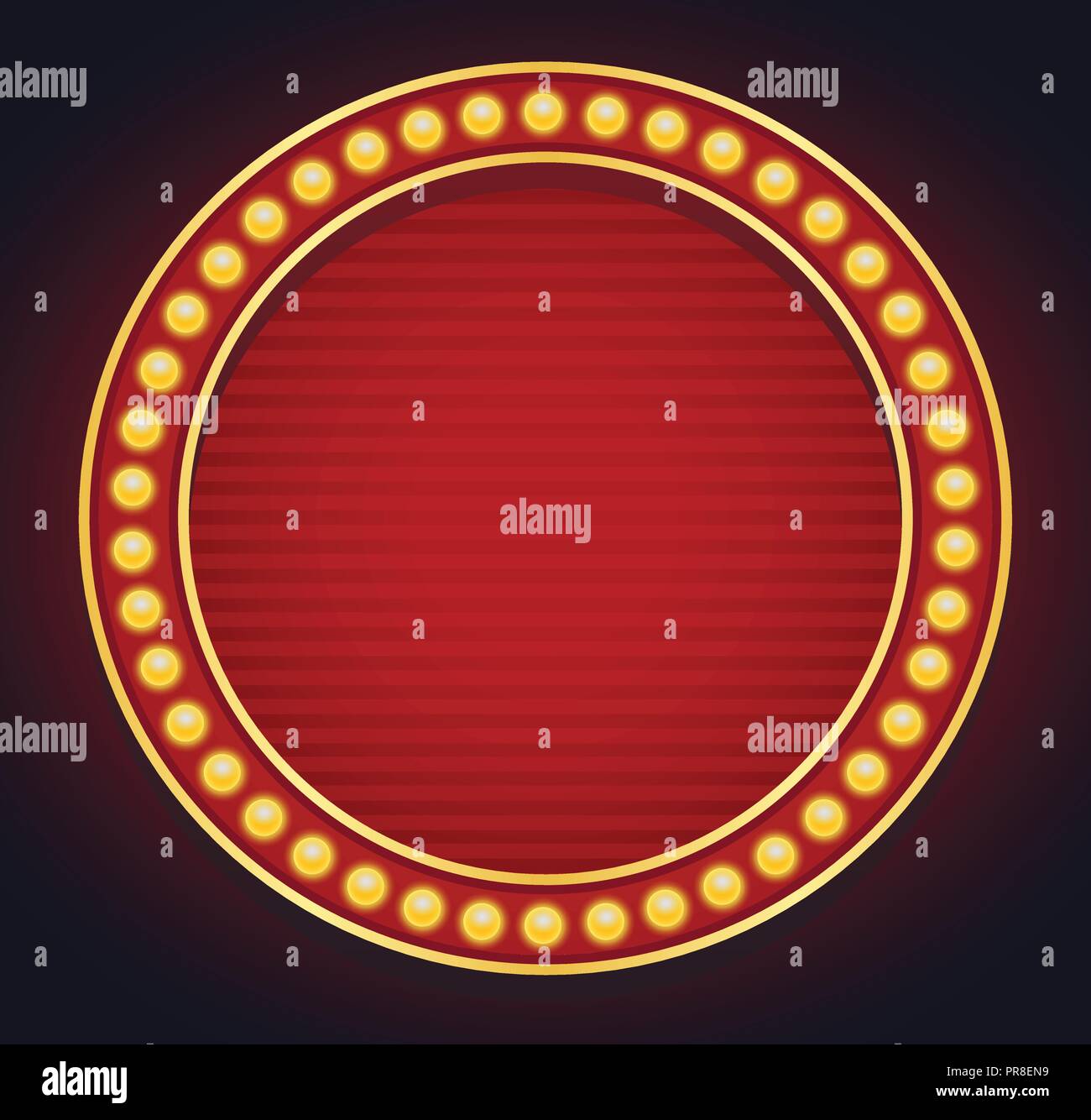 Light sign marquee bulb glowing vintage style Stock Vector Image & Art ...